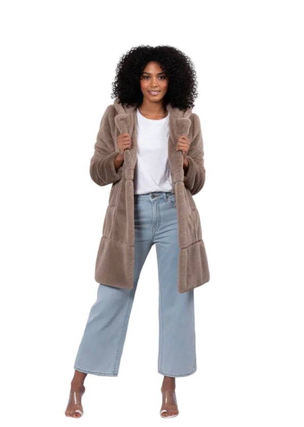 Faux fur long coat | Runway Secrets